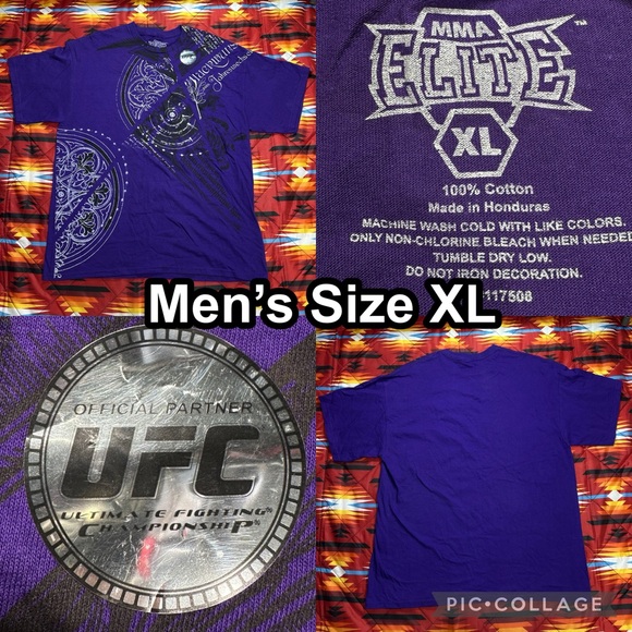 UFC | Shirts | Mma Elite Purple Tshirt Men Xl Ufc Fight Mixed Martial ...